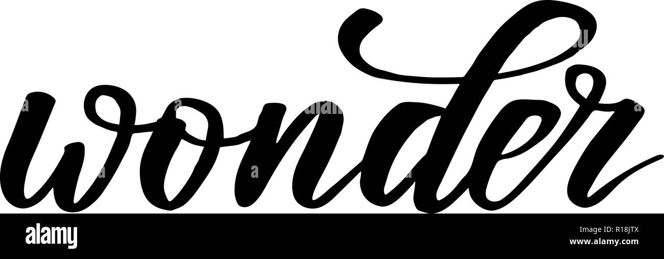 The word wonder Stock Vector Images - Alamy