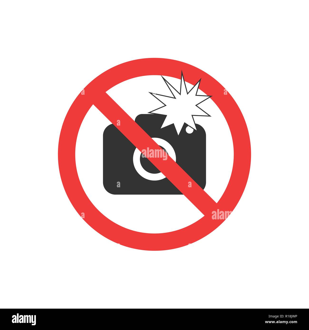 Lightning symbol. Photo sign. No Flash. Electric sign Vector ...