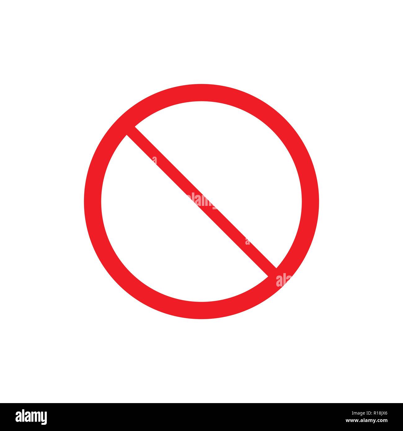 No, no entry, no sign, sign icon Flat vector illustration Stock Vector ...