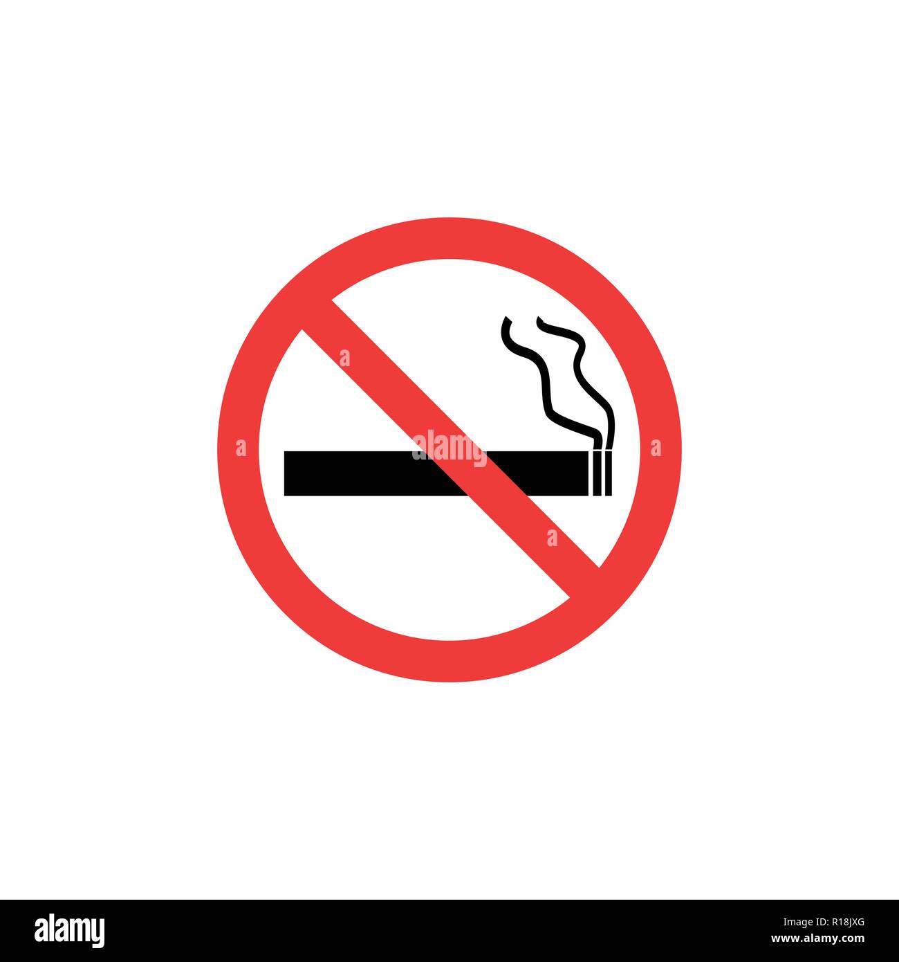 No smoking sign. Flat design vector Stock Vector Image & Art - Alamy