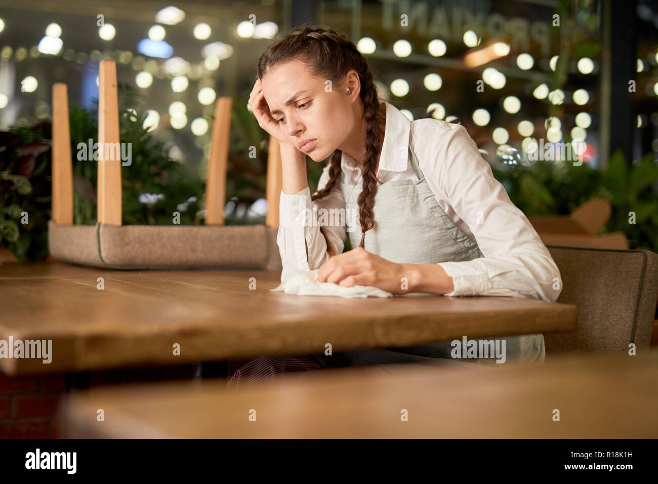 Waitress tired hi-res stock photography and images - Alamy