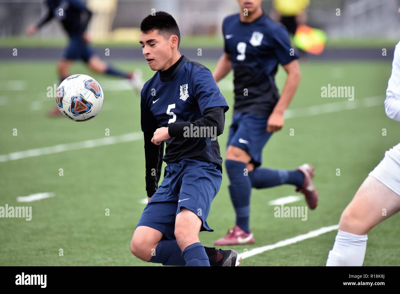 Soccer ball on sideline hi-res stock photography and images - Alamy