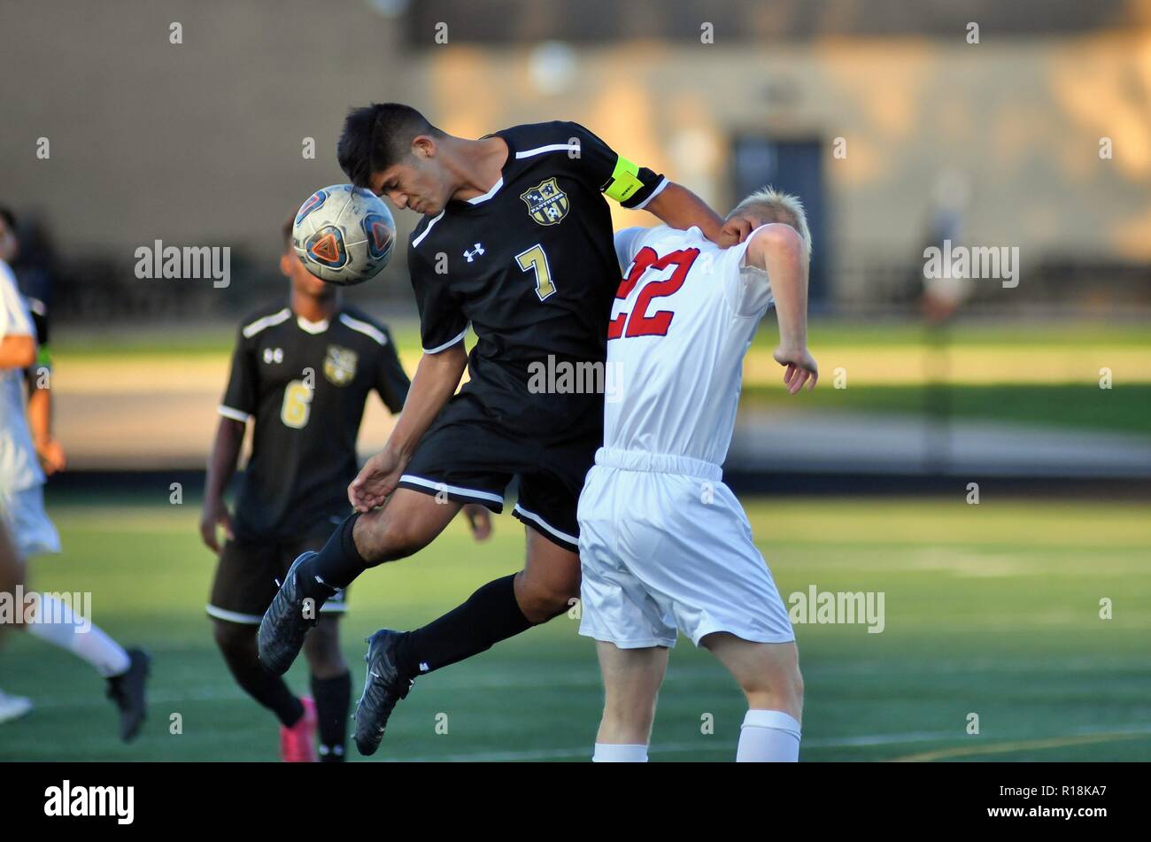Boys playing soccer hi-res stock photography and images - Alamy