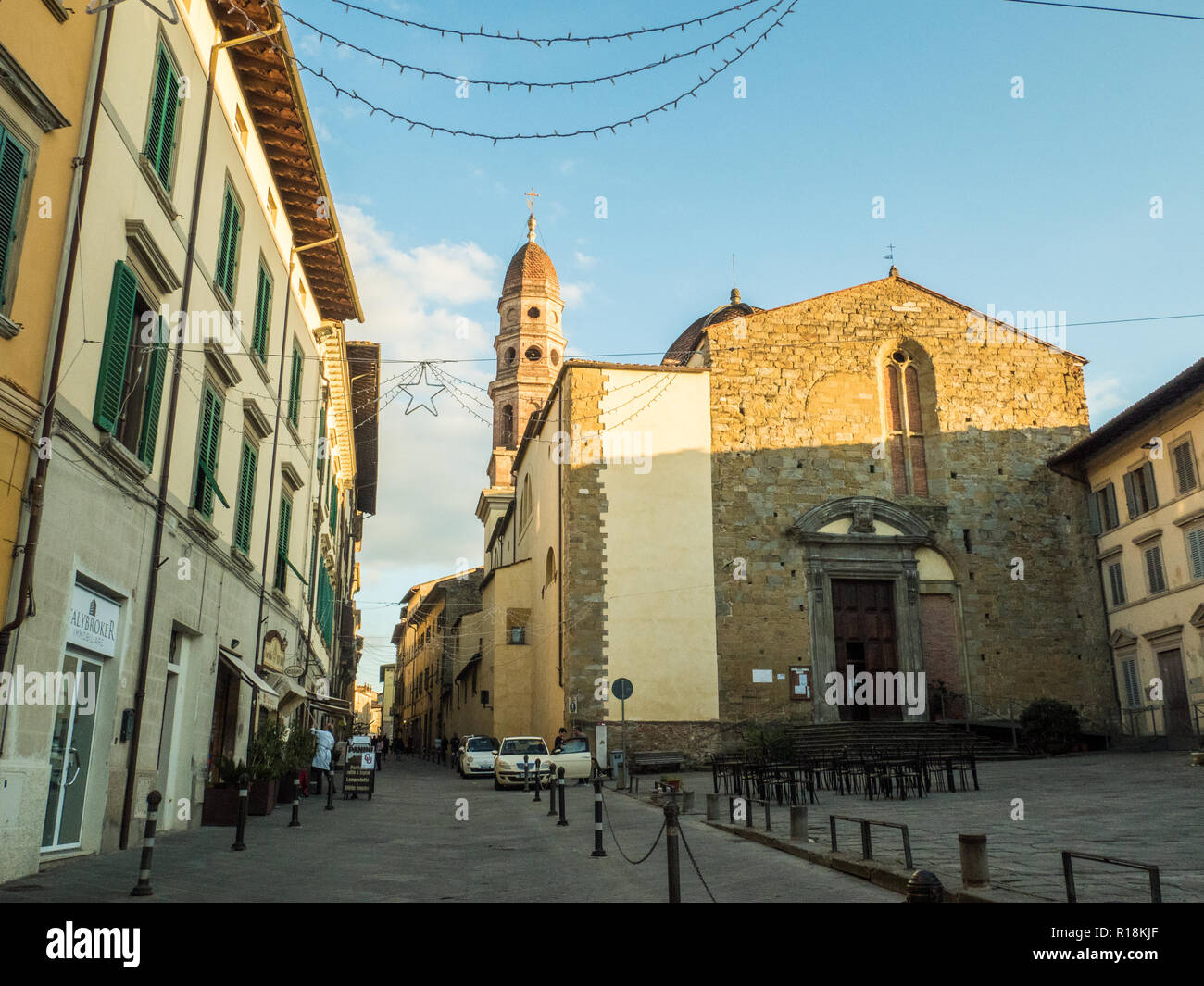 Church of Badia in Piazza Badia, City of Arezzo, Tuscany, Italy Stock ...