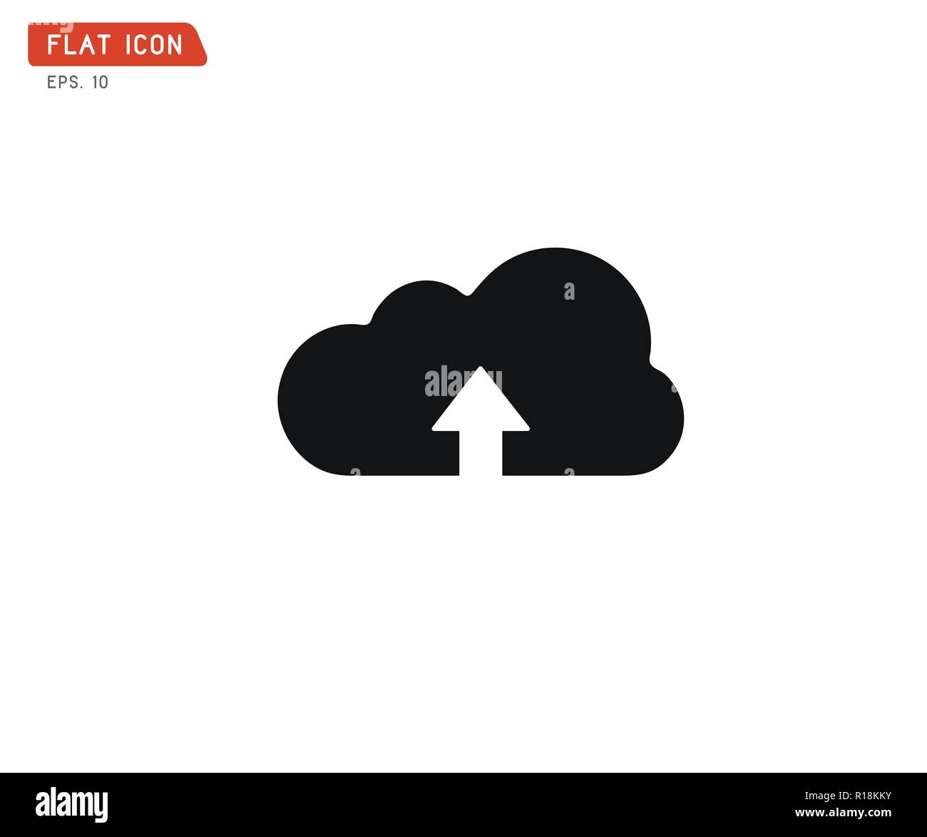 Flat Cloud upload icon, abstract logo, Vector illustration Stock Vector Image & Art - Alamy