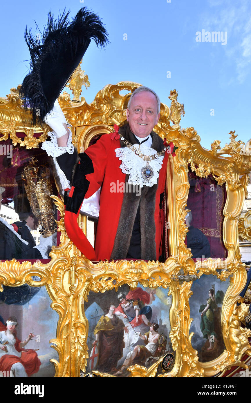 The Lord Mayor of the City of London, Peter Estlin, boards his ...