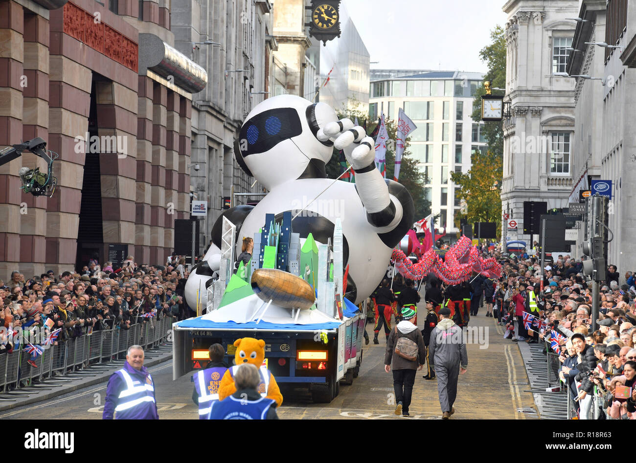 A float in the parade for the Lord Mayor's Show in the City of London ...