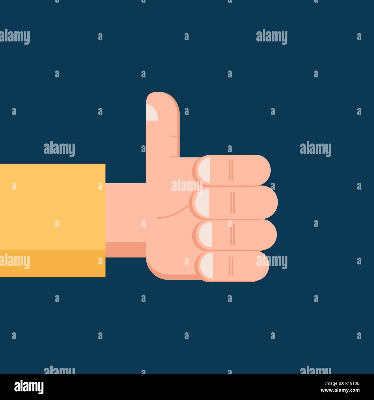 Flat thumb Stock Vector Images - Alamy