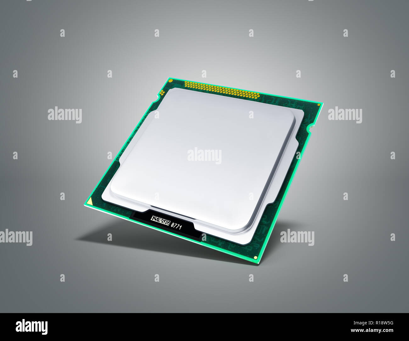 Computer Processors CPU High resolution 3d render on grey Stock Photo ...