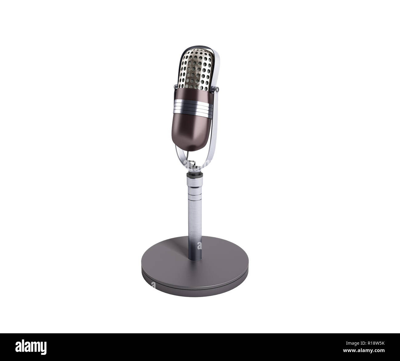 Old fashioned radio studio microphone Cut Out Stock Images & Pictures ...