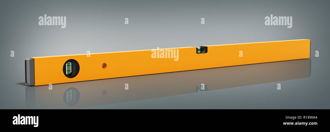 Yellow building level isolated on a glass grey background Stock Photo ...