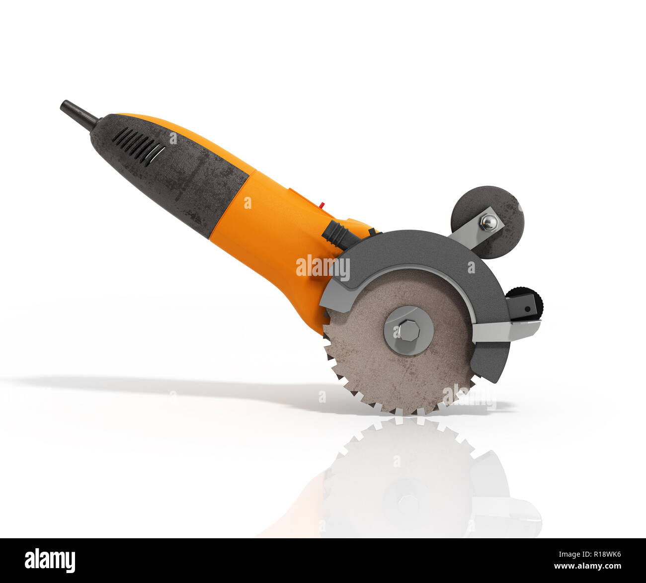 Angle grinder isolated on white background 3d render Stock Photo - Alamy
