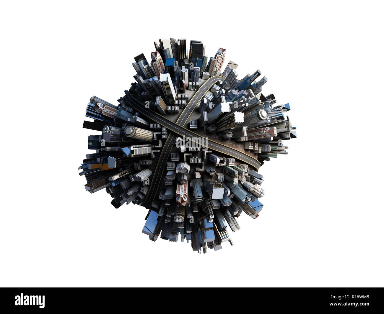 Panorama aerial skyline view Cut Out Stock Images & Pictures - Alamy