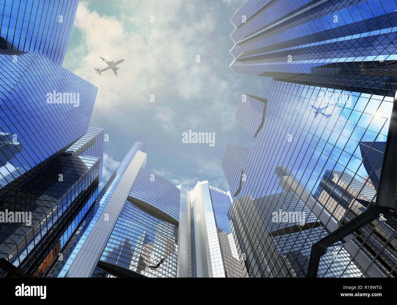 3d rendering modern high rise buildings hi-res stock photography and ...