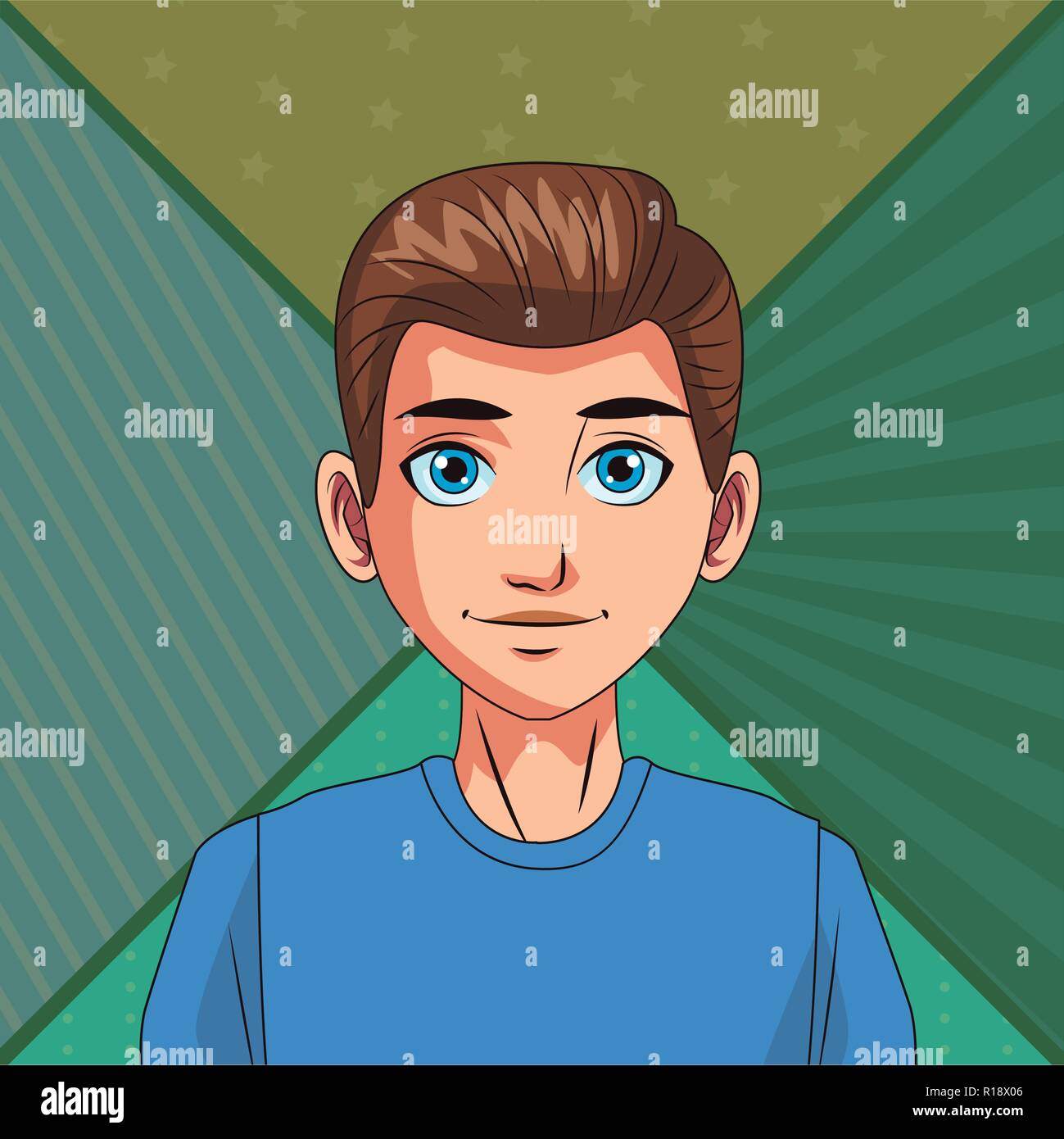 Young model in front Stock Vector Images - Alamy