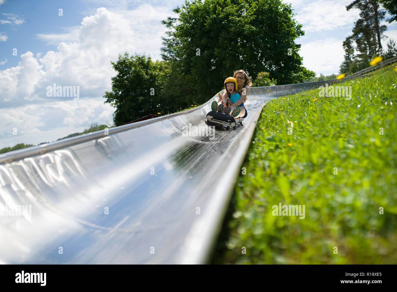 Children fun roller coaster hi-res stock photography and images - Alamy