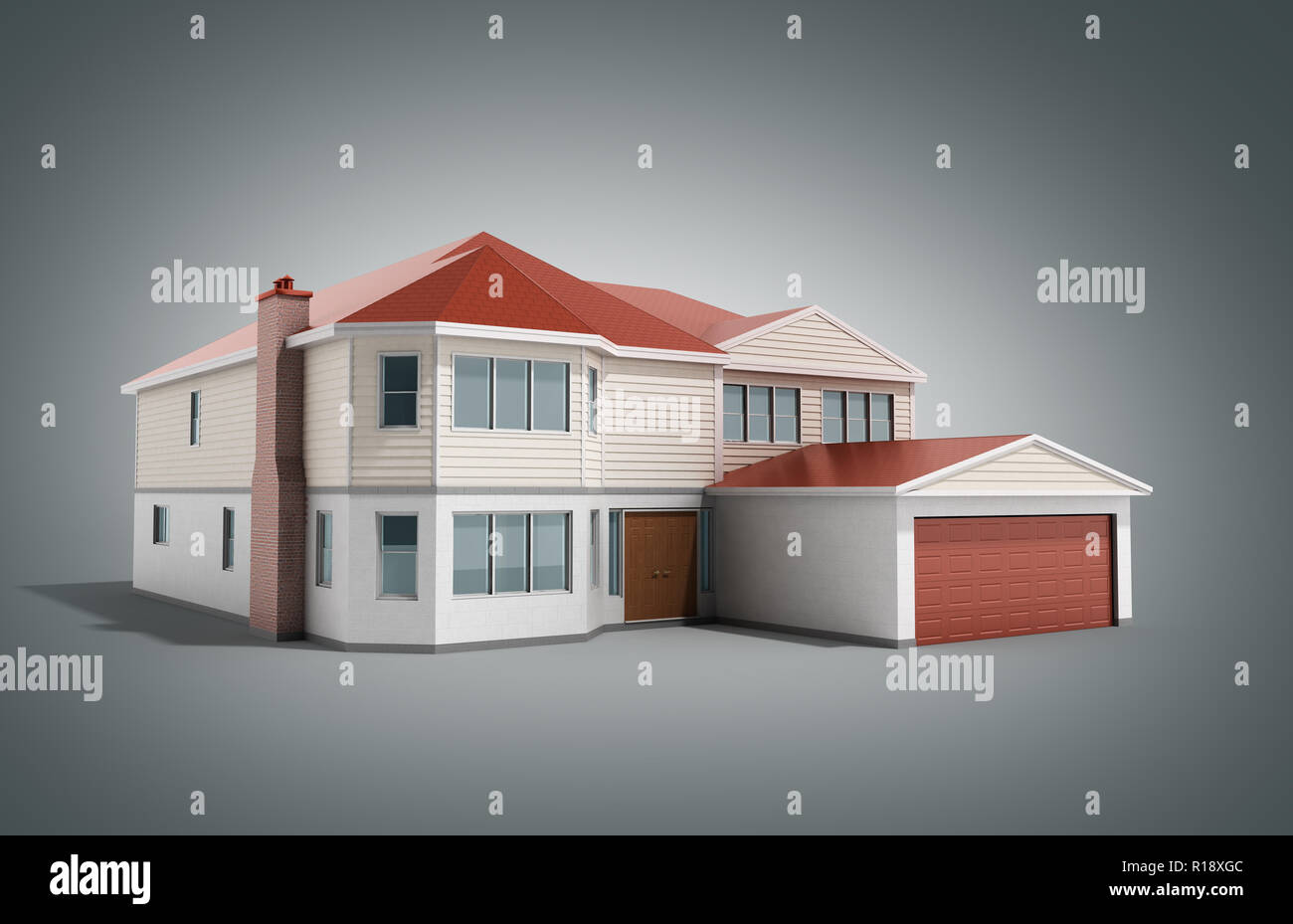 3d model house hi-res stock photography and images - Alamy