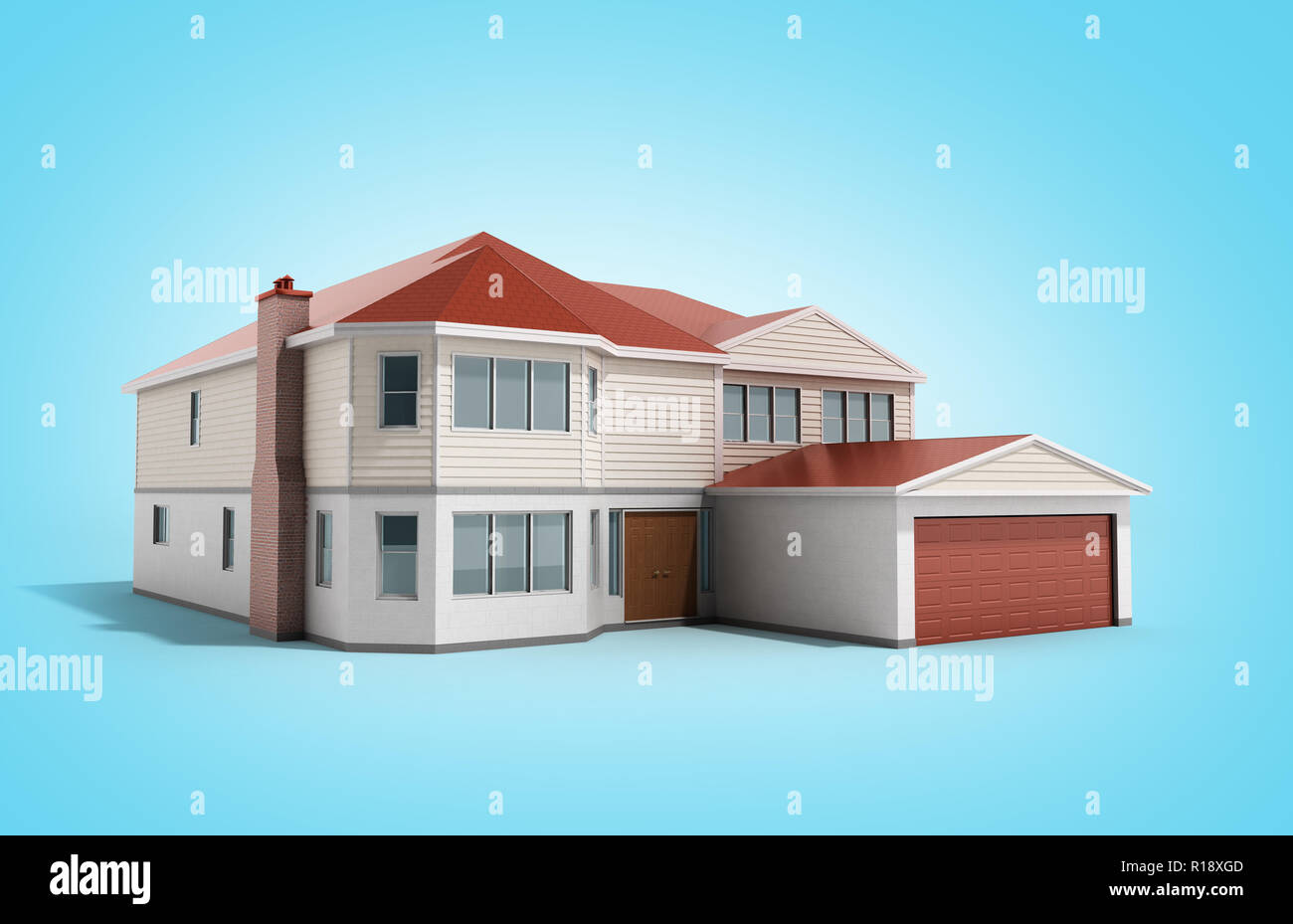 3d model house hi-res stock photography and images - Alamy