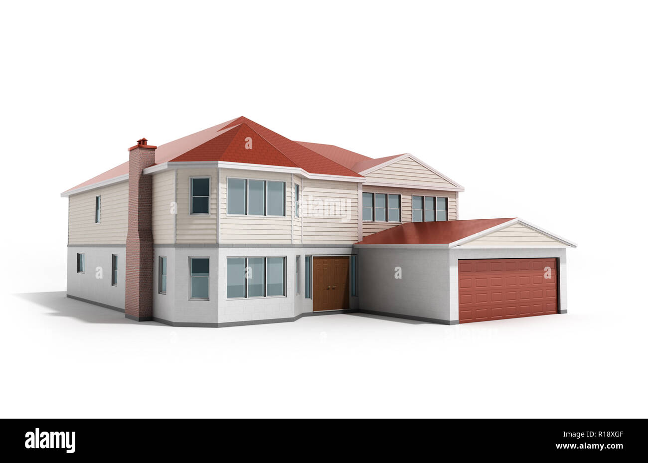 3d model house hi-res stock photography and images - Alamy