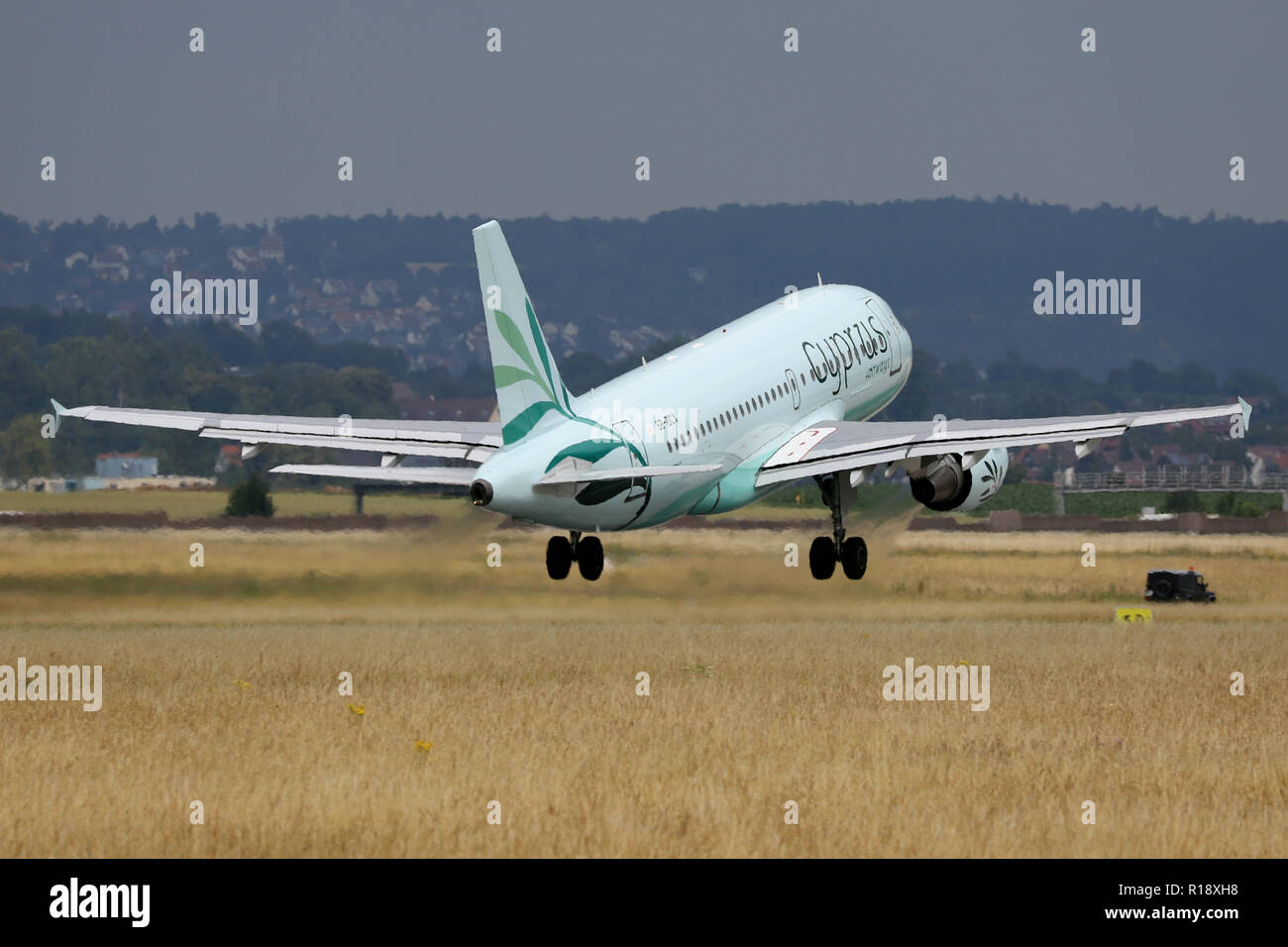 Stuttgart, Germany – Summer, 2018: A Plane at Stuttgart Airport Stock ...