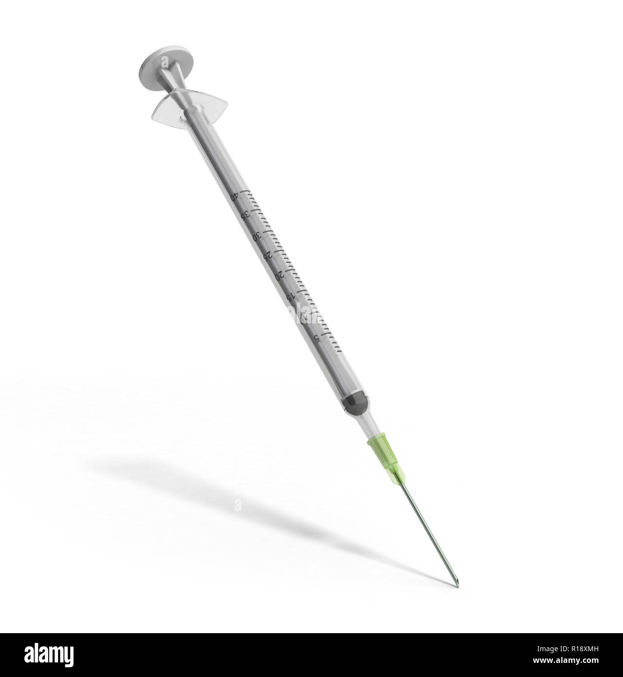 single-use syringe 3d render isolated on white background Stock Photo ...