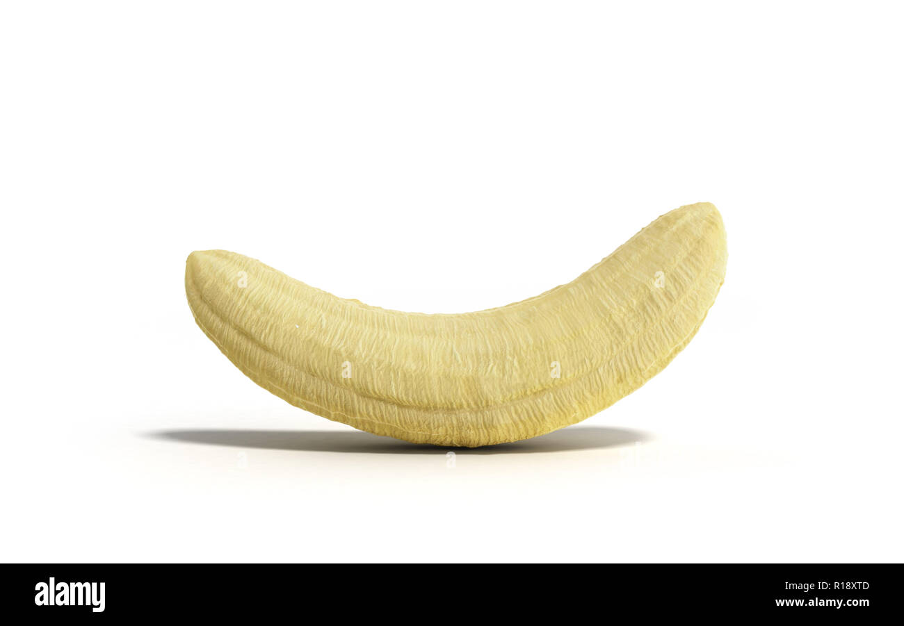 peeled Banana Open Banana 3d render isolated on a white background ...