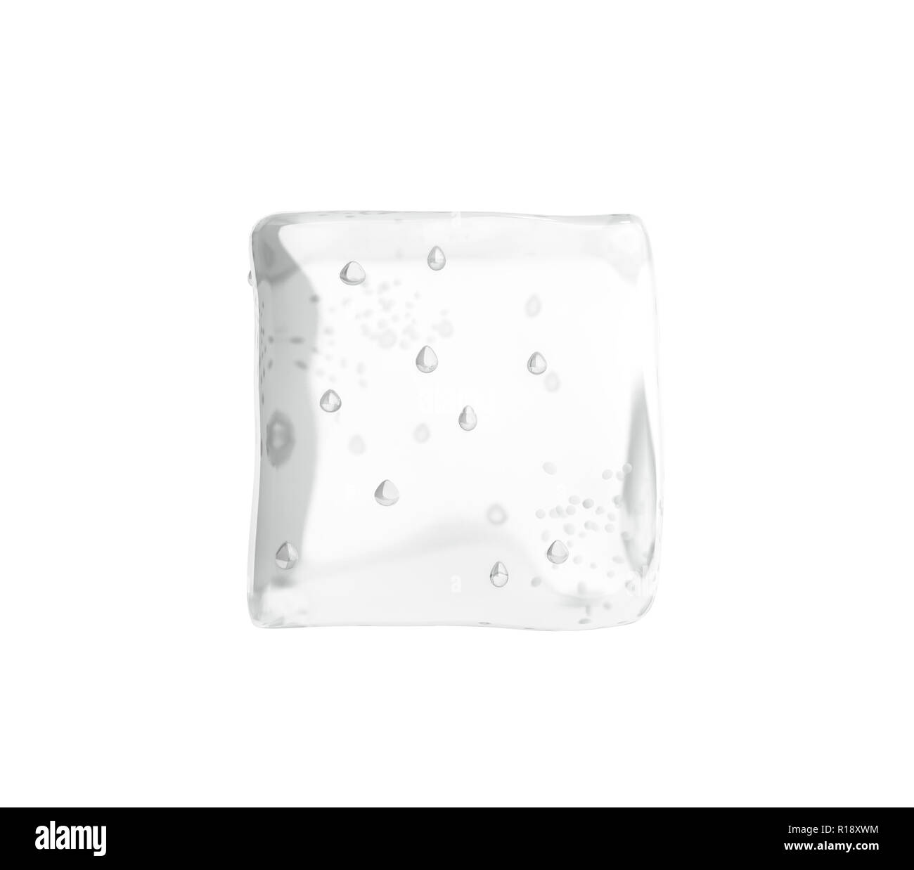 ice cube 3d render on white background Stock Photo - Alamy