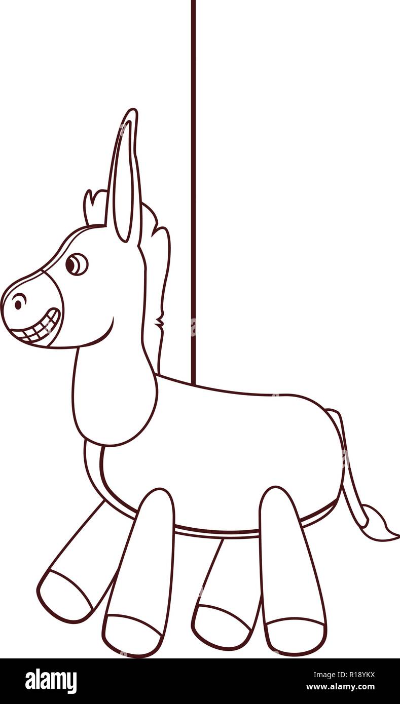 Donkey Pinata Outline