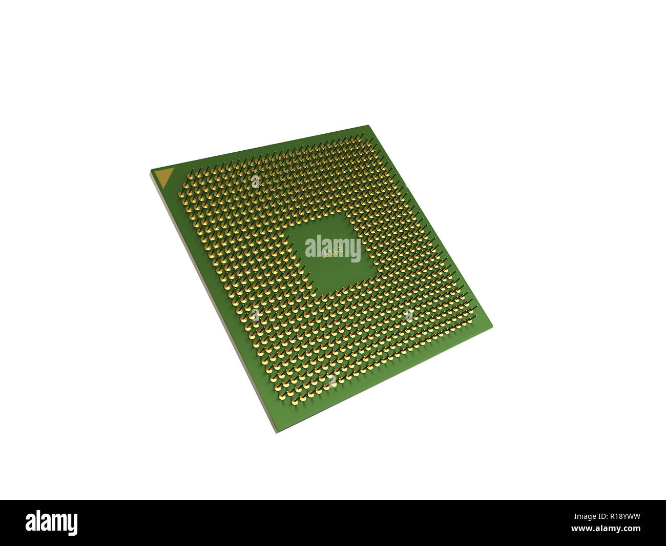 Central Computer Processors CPU High resolution 3d render no shadow ...