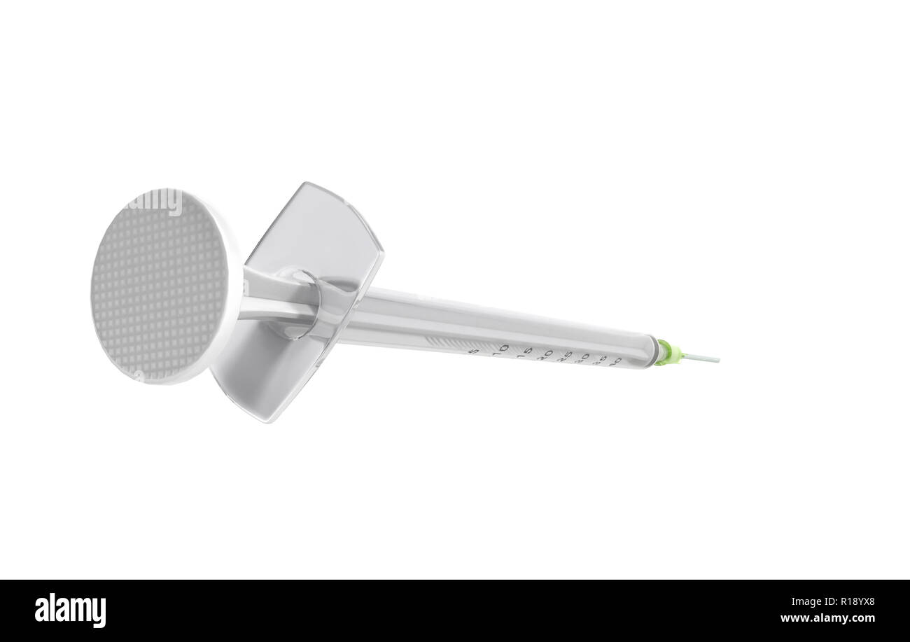 single-use syringe 3d render isolated on white background Stock Photo ...