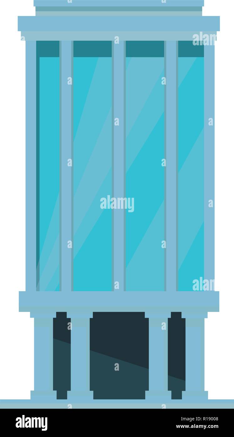 company glass tower cartoon vector illustration graphic design Stock ...