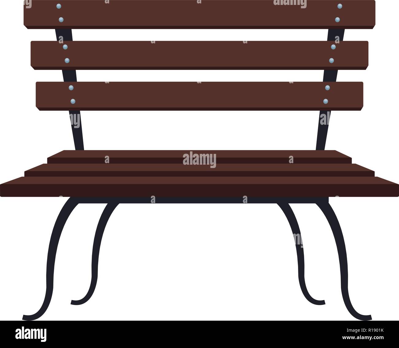 park bench cartoon vector illustration graphic design Stock Vector ...