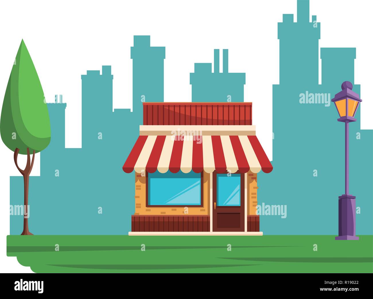 store building cartoon vector illustration graphic design Stock Vector ...
