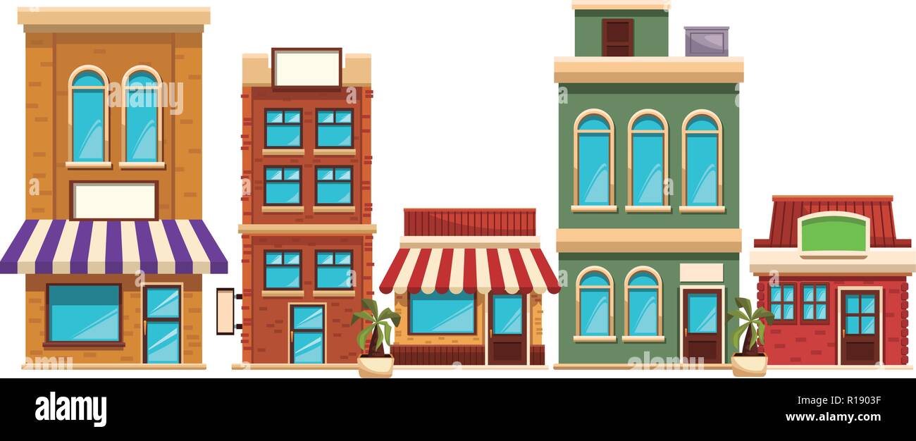 store building cartoon vector illustration graphic design Stock Vector ...