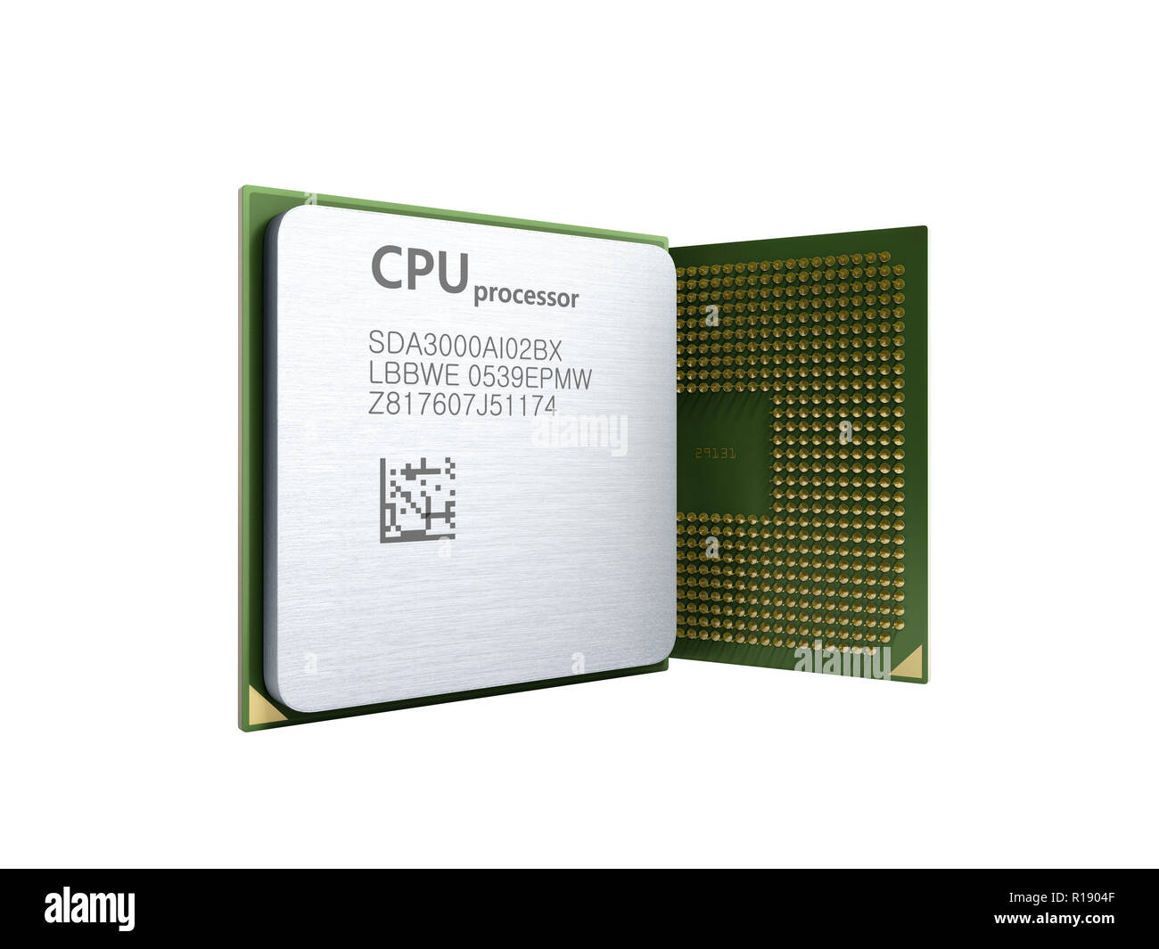 Central Computer Processors CPU High resolution 3d render no shadow ...