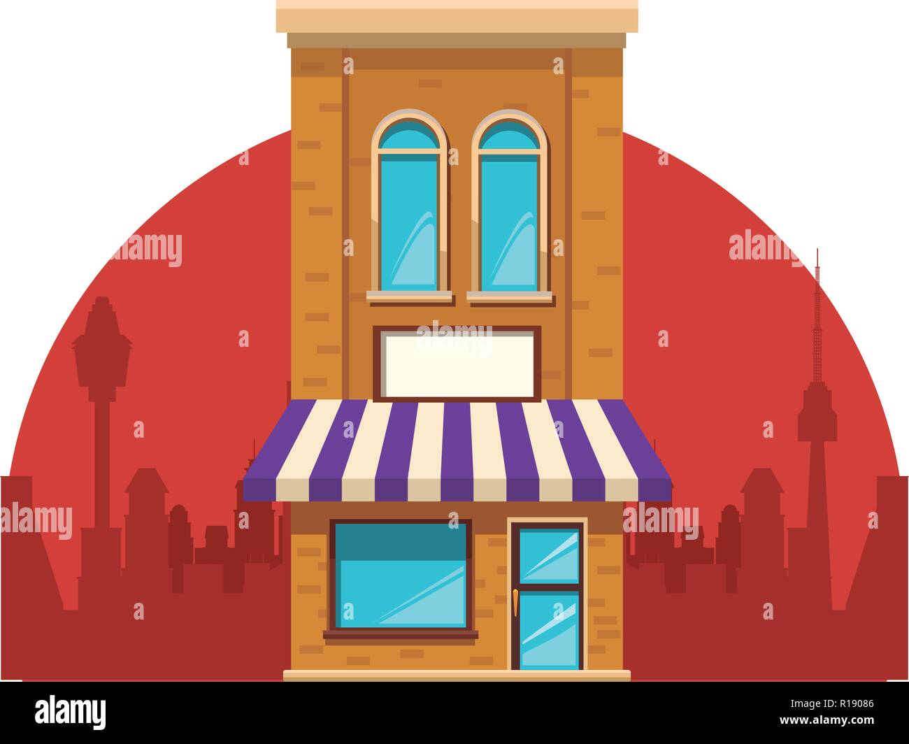 store building cartoon vector illustration graphic design Stock Vector ...