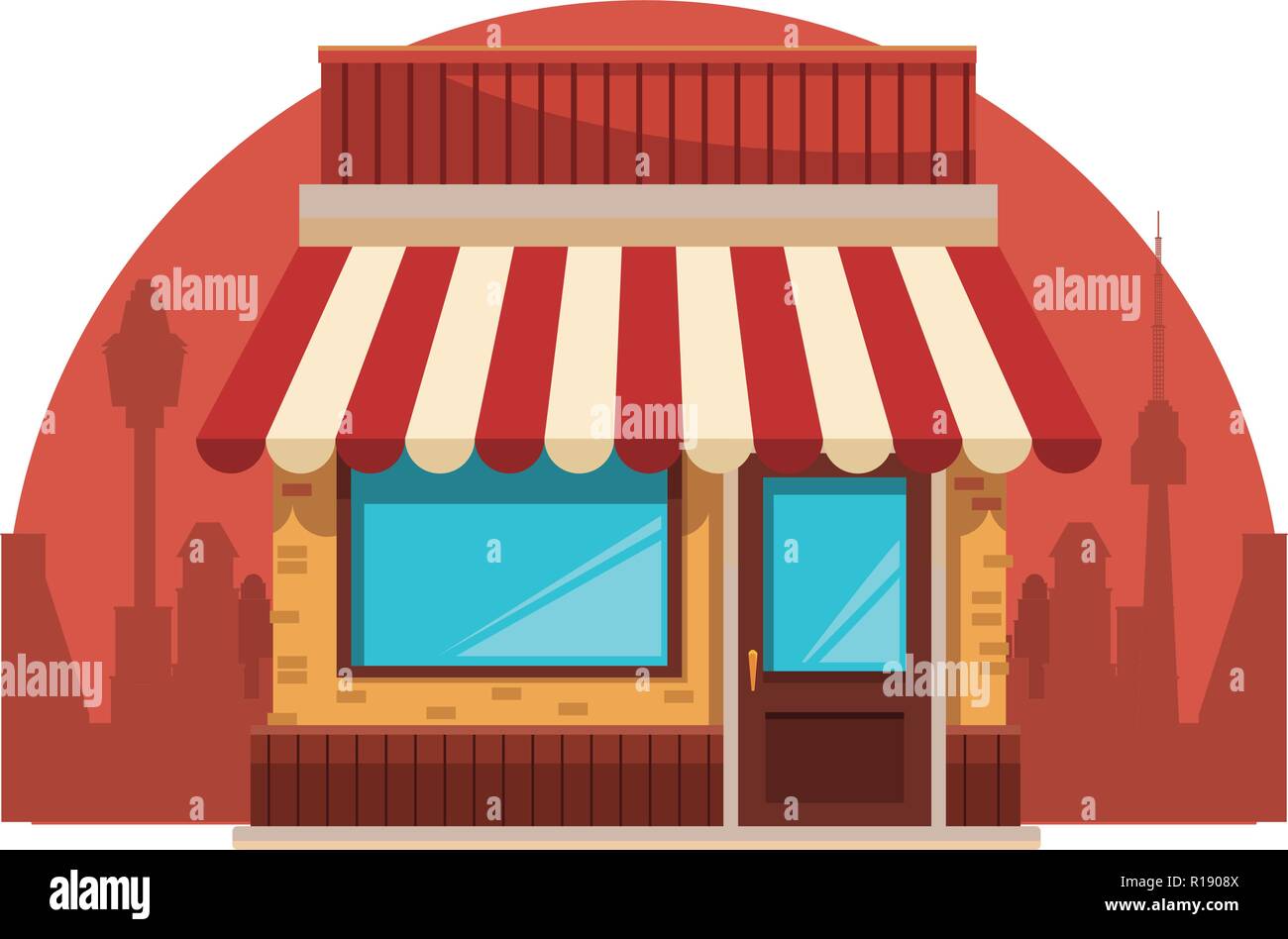 store building cartoon vector illustration graphic design Stock Vector ...
