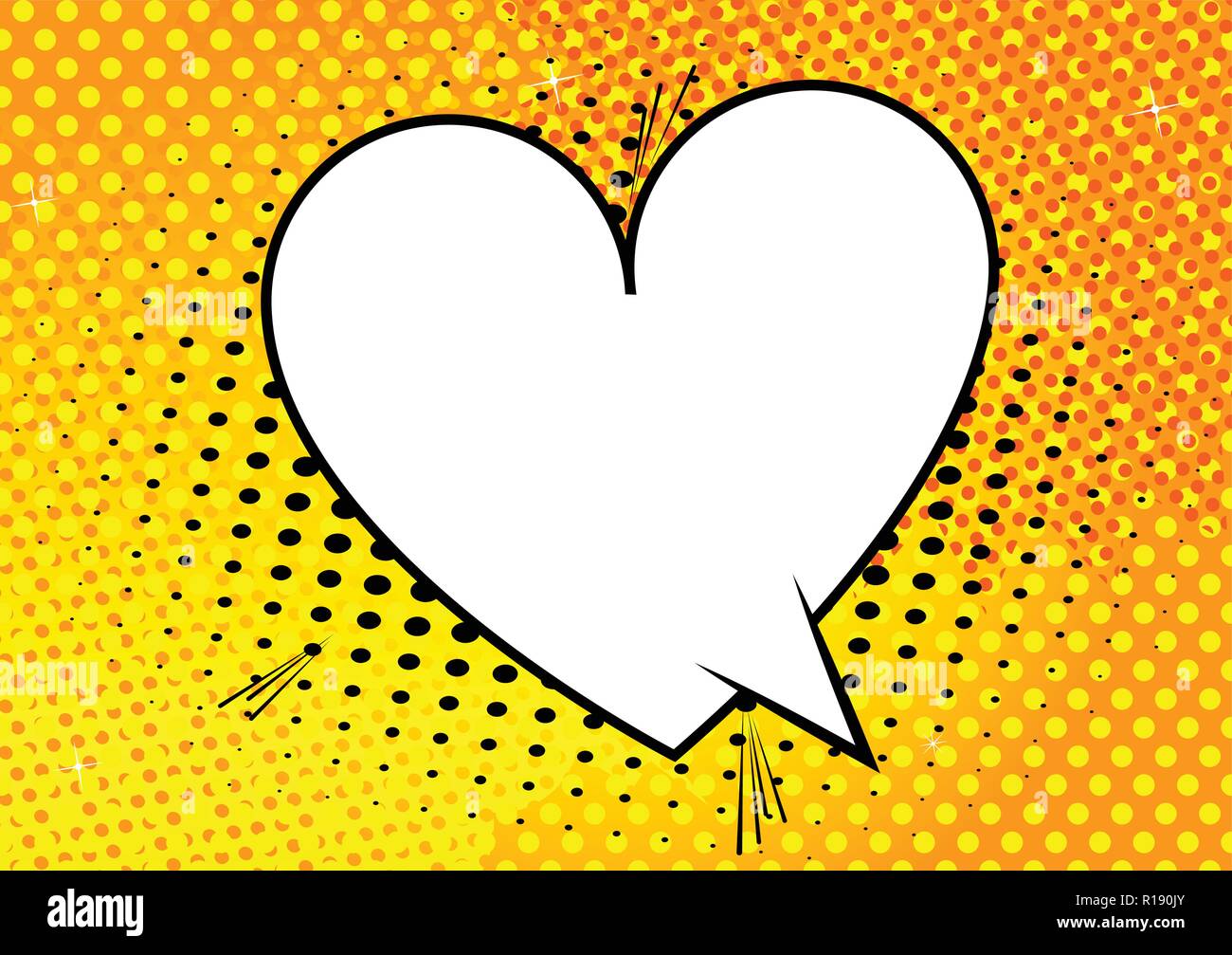 Vector illustrated comic book style heart, abstract love symbol. Icon ...
