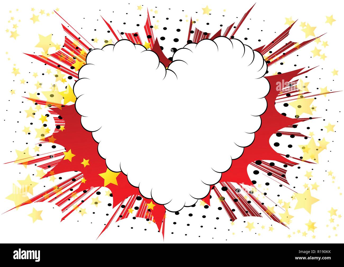 Vector illustrated comic book style heart, abstract love symbol. Icon ...