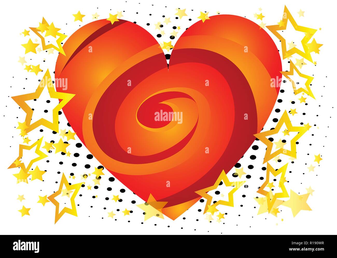 Vector illustrated comic book style heart, abstract love symbol. Icon ...