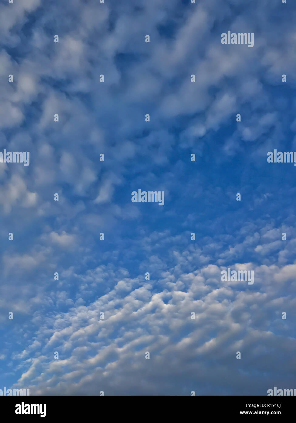 Summer blue sky and small clouds background hi-res stock photography ...