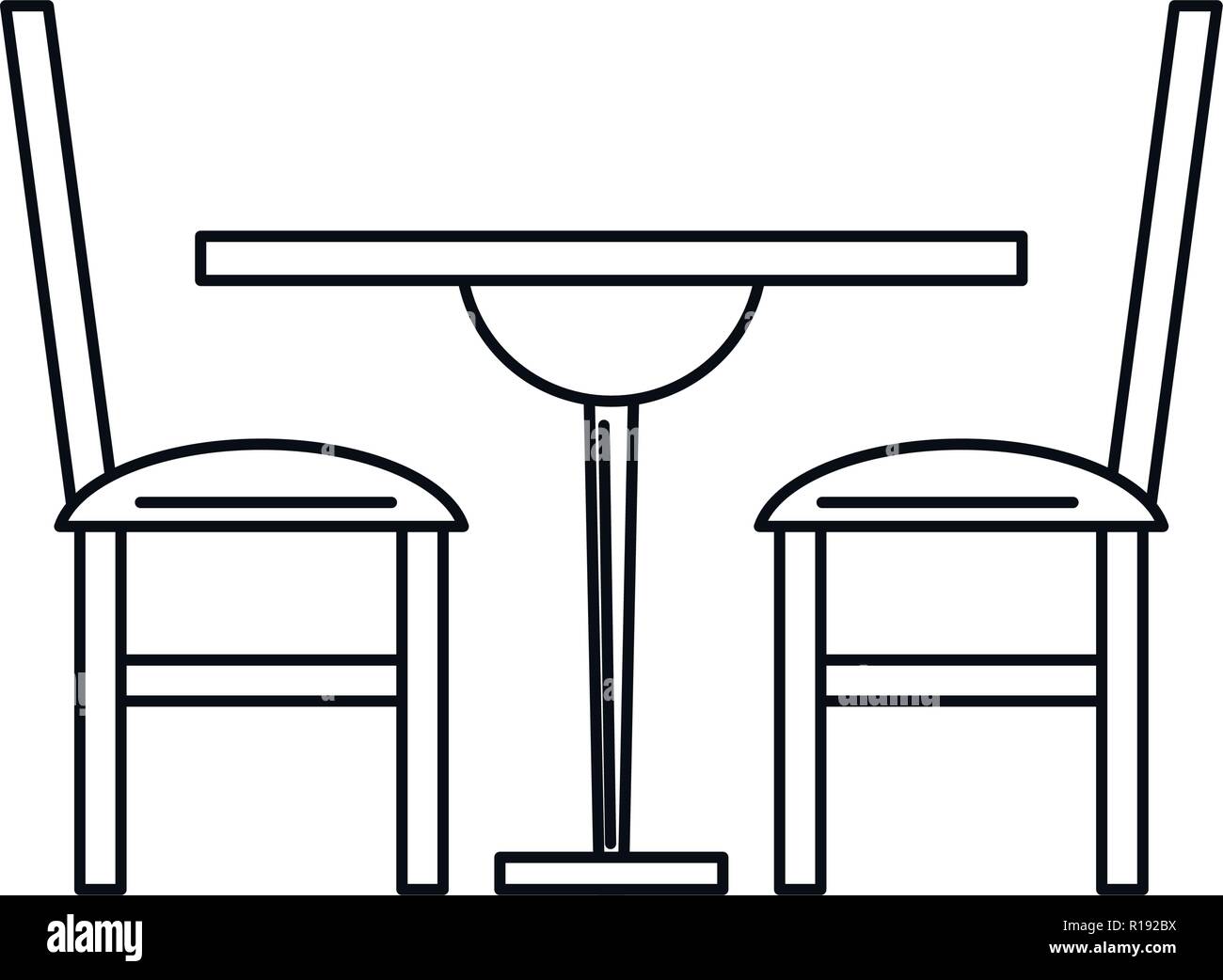 restaurant table cartoon vector illustration graphic design Stock ...