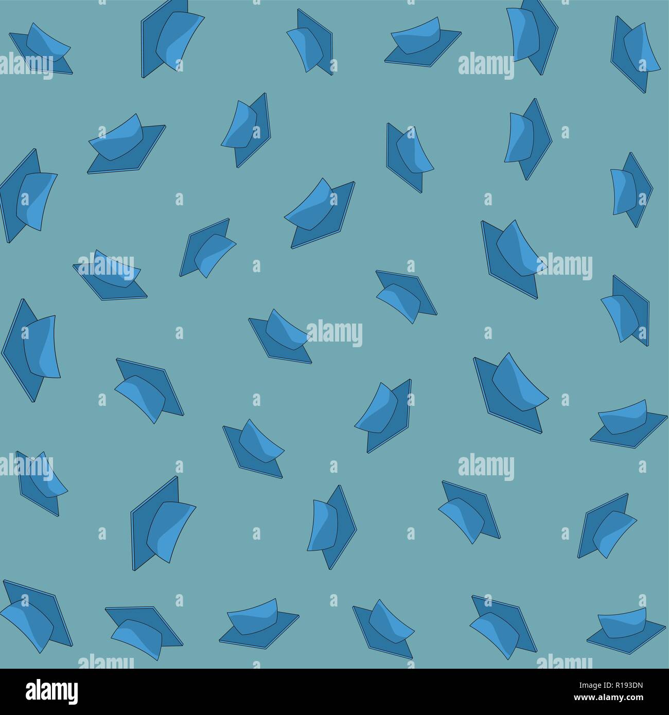 graduation hat pattern background cartoon vector illustration graphic ...