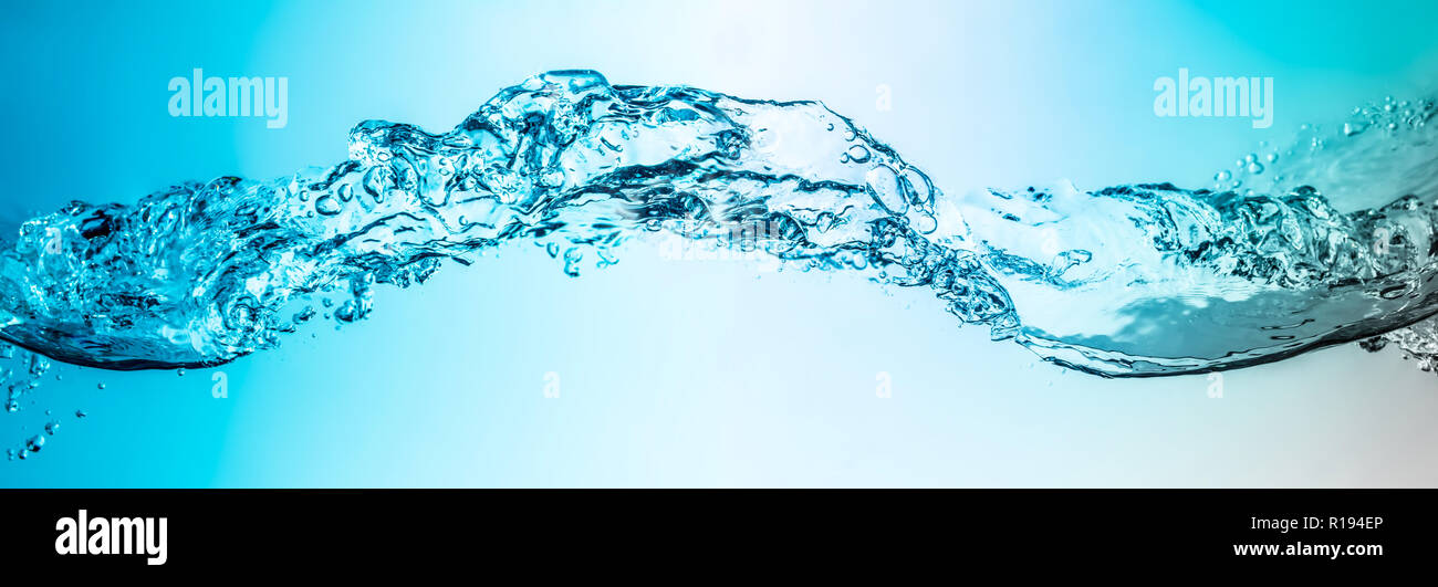 Blue water wave with bubbles close-up background texture. Big size ...