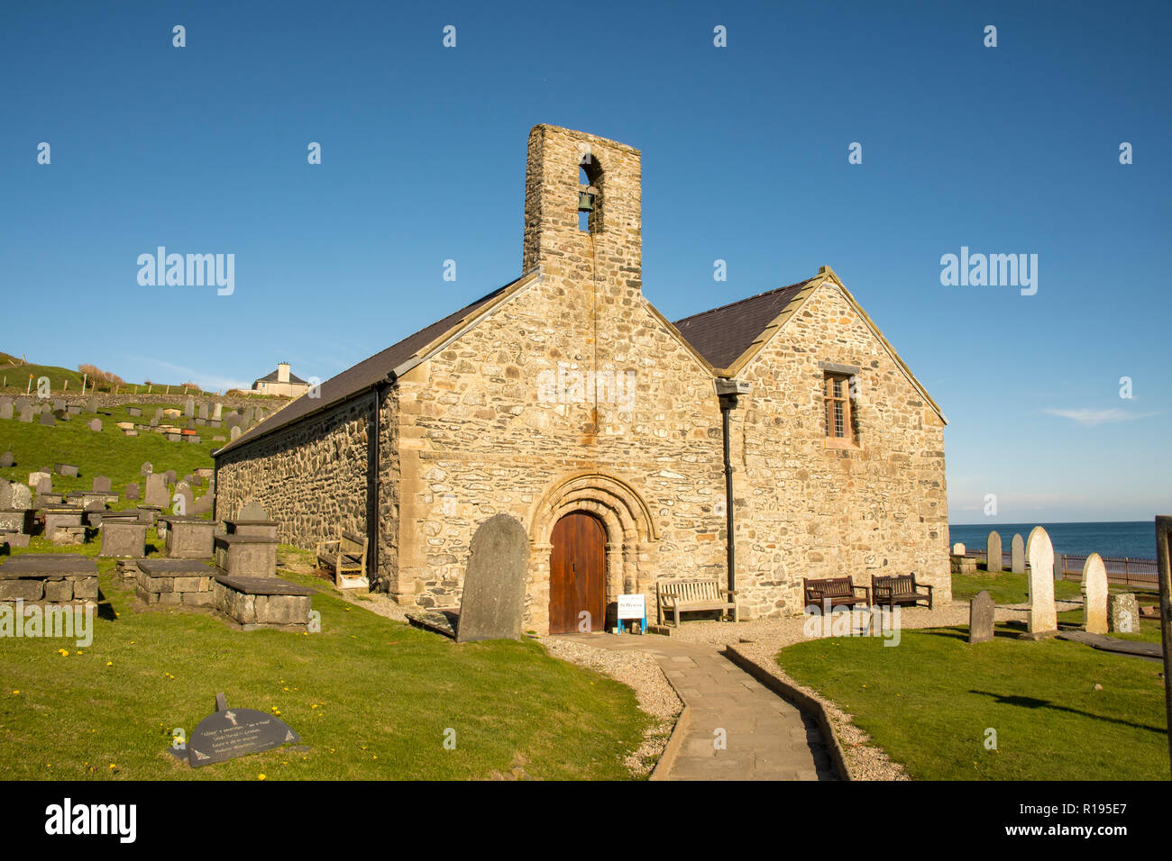 St. Hywyn Church Aberdaron Gwynedd North Wales Llyn Peninsula Stock ...