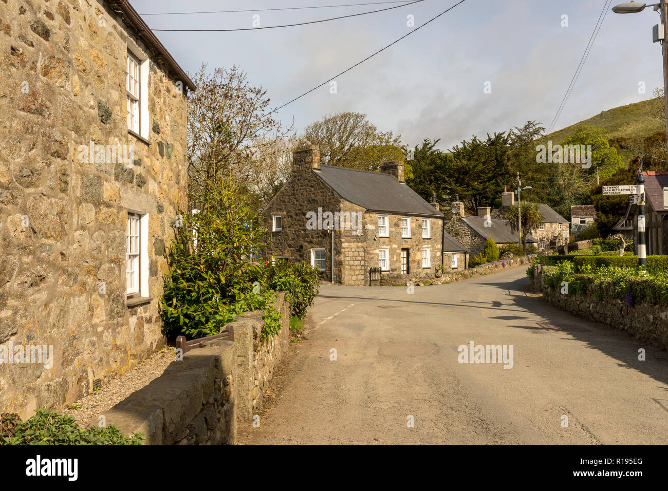 The village of LLangian, Gwynedd ,North Wales Stock Photo - Alamy