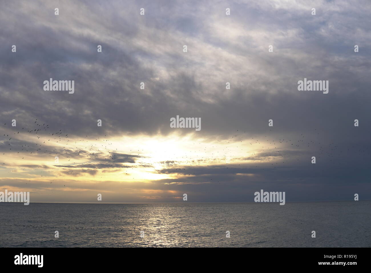 landscape evening sea and sky with clouds 1 Stock Photo - Alamy
