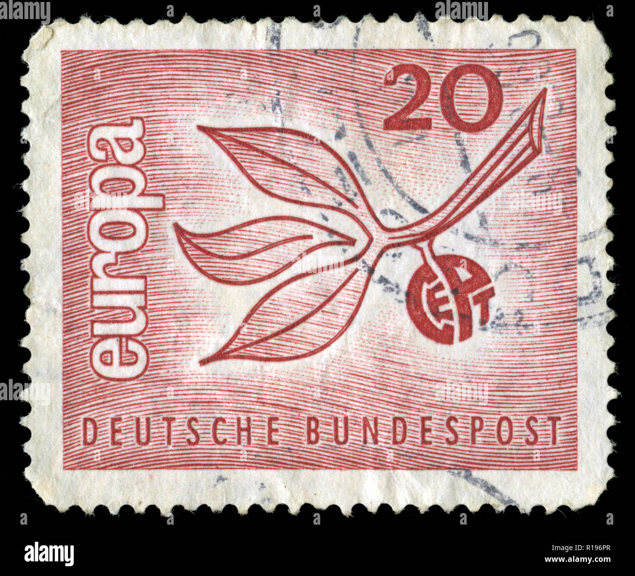 Postmarked Stamp From The Federal Republic Of Germany In The Europa Cept 1965 Fruit