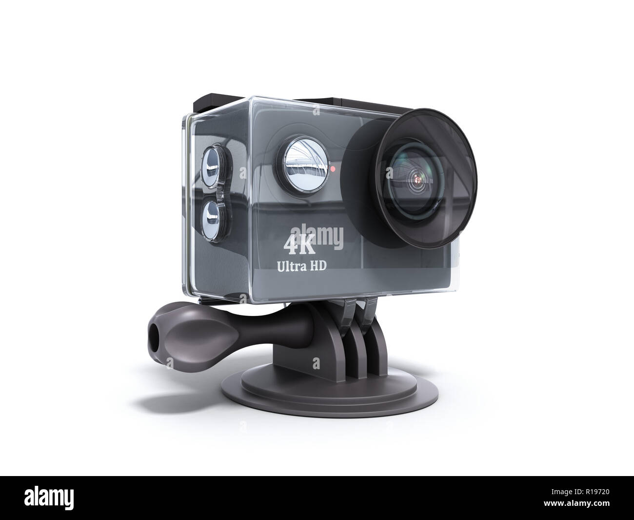 Camera Action Cam 3d render on a white background Stock Photo - Alamy