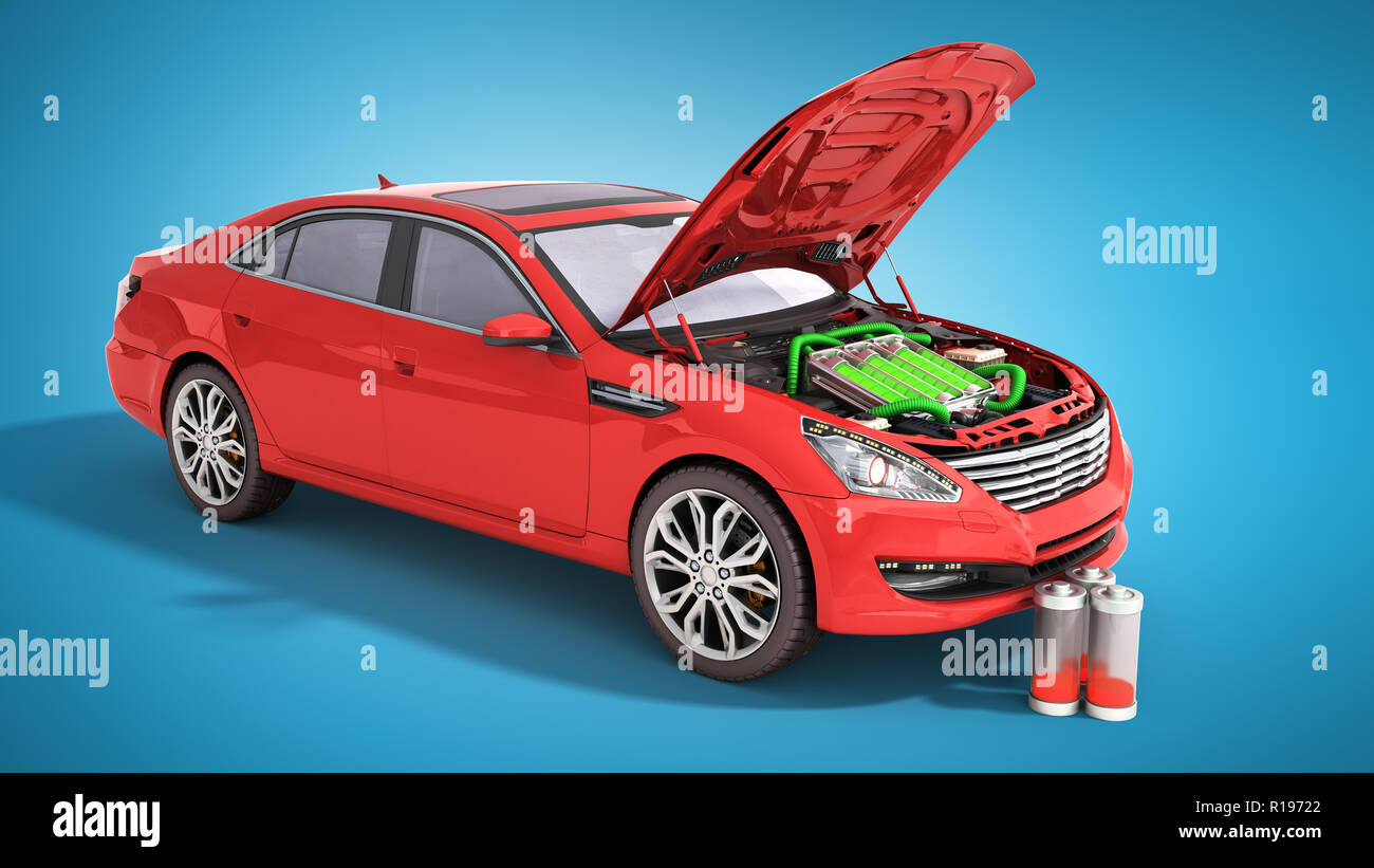 concept of battery capacity of an electric car batteries under the hood ...